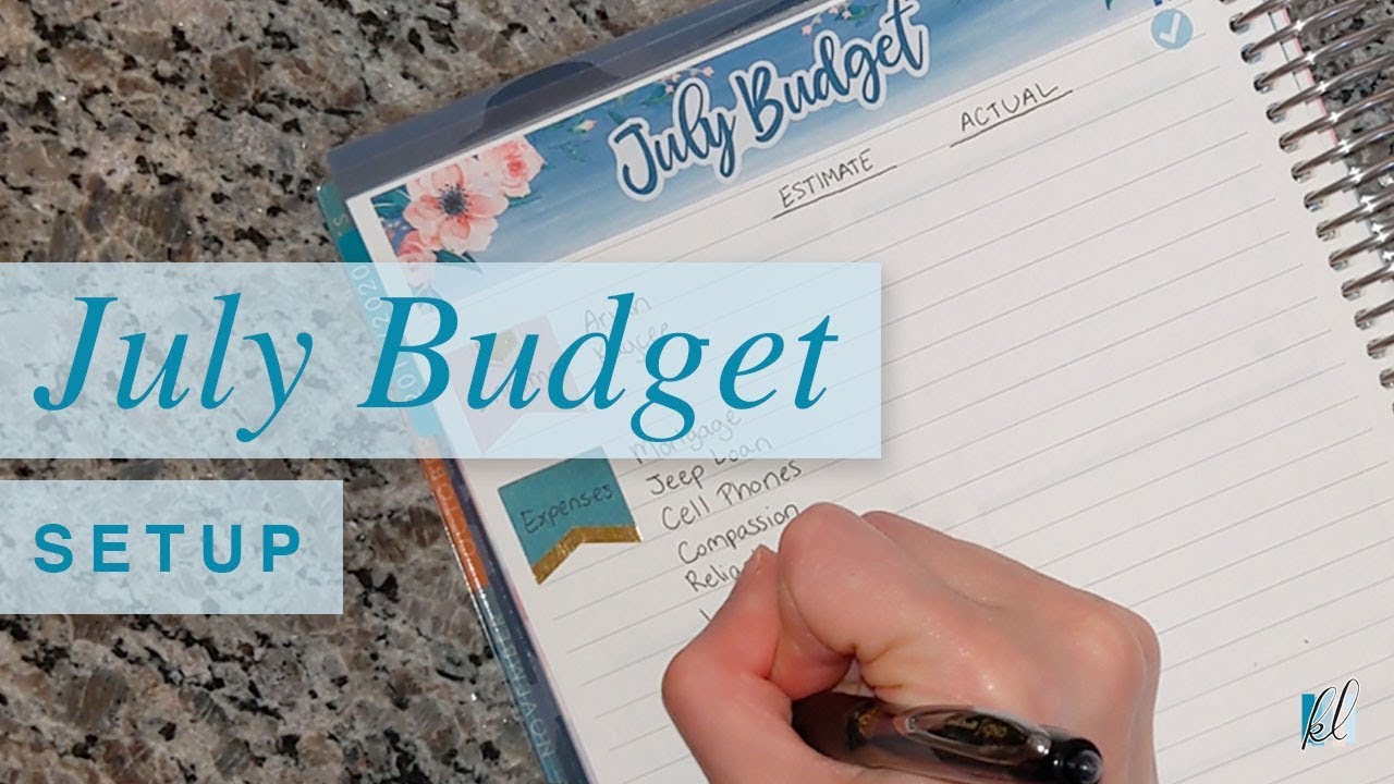 July Budget :: Planner Monthly Notes Page - YouTube