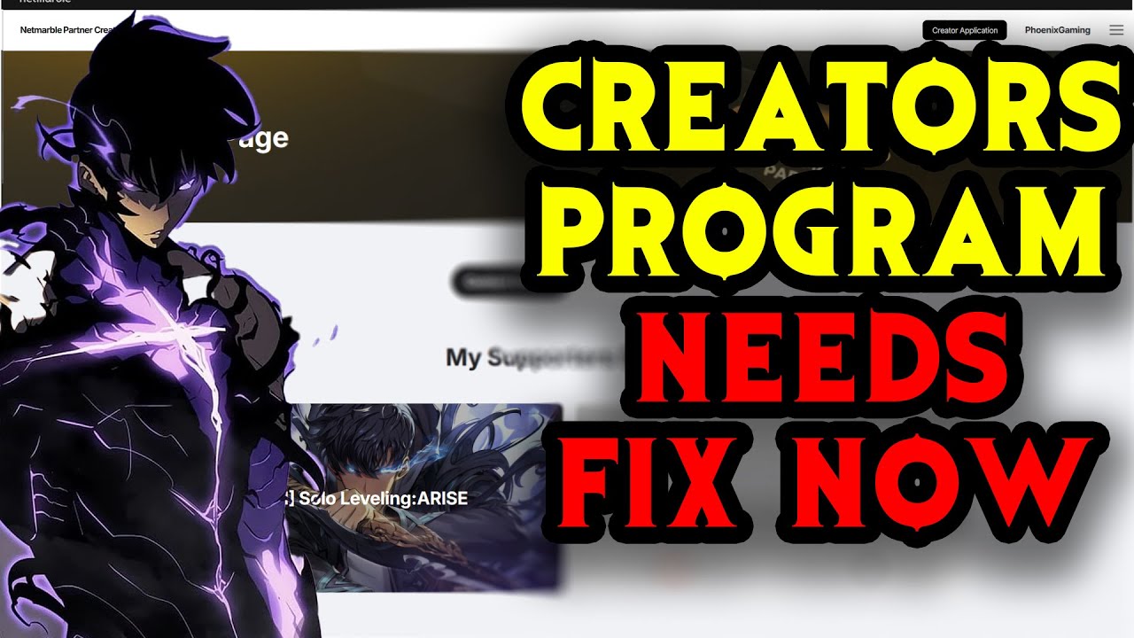 Solo Leveling Creator Program NEEDS Fixing - YouTube