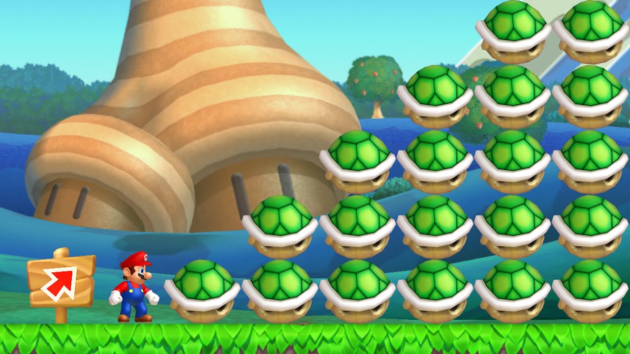 Can Mario Collect 999 Big Shells in New Super Mario Bros. U? - YouTube