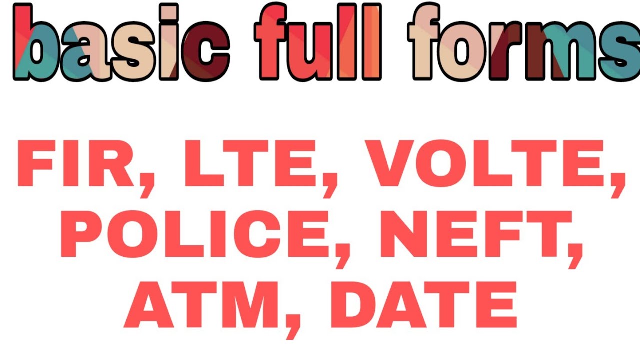 basic full form | daily use full form | difference between lte and ...