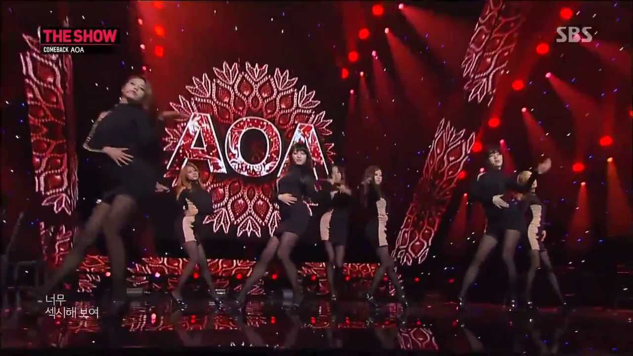 AOA Comeback Stage The Show (1/22/2014) - YouTube