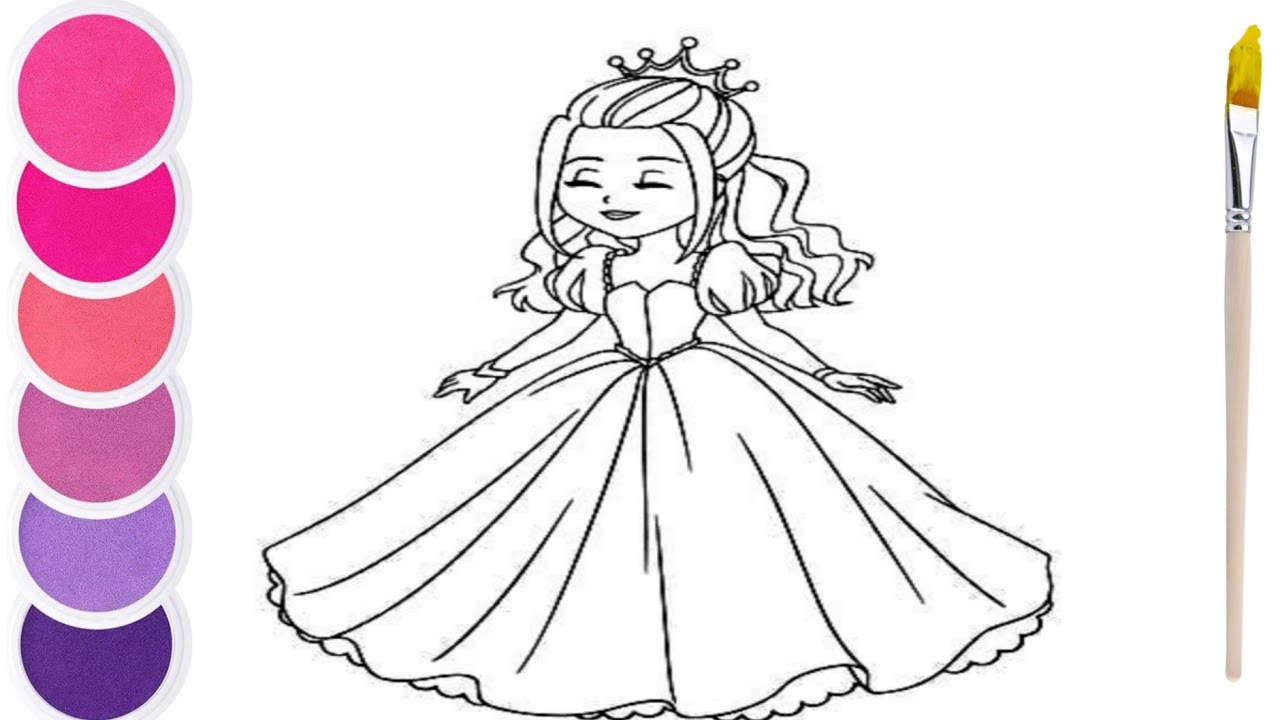 Princess Sofia | Sofia the first cartoon |How to colour 🌈 in Princess ...