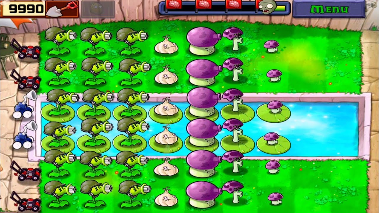 PLANT VS ZOMBIE | ADVENTURE POOL LEVEL 7 COMPLETED IN 7:54 MINUTES FULL ...