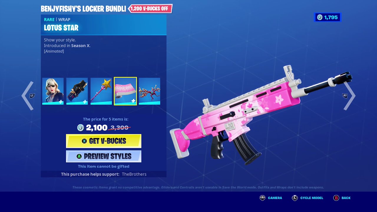 *RARE* LOTUS STAR WRAP BACK IN FORTNITE! (BENJY FISHY BUNDLE) 🌸 - YouTube