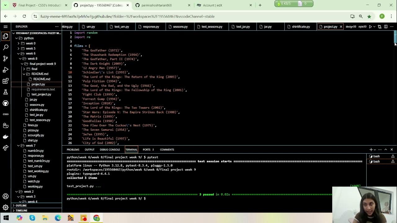CS50 Harvard final project ( week 9) python - YouTube