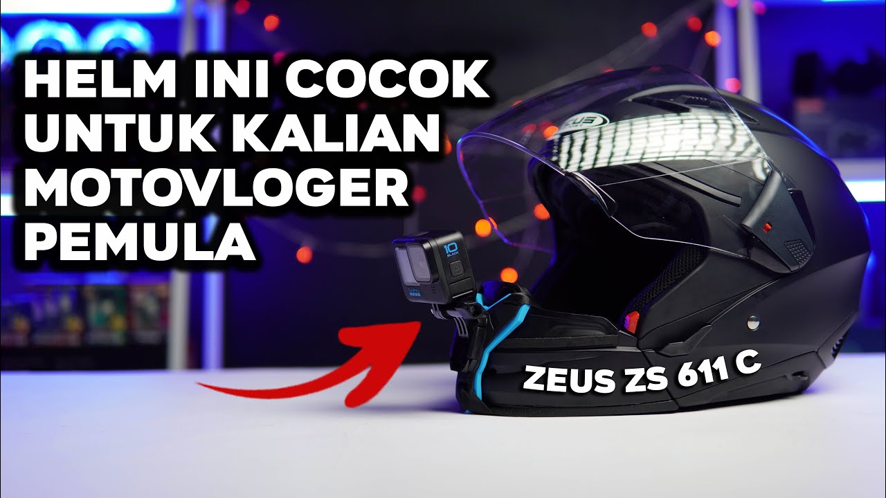 REVIEW HELM ZEUS ZS 611C I HELM PALING REKOMEN BUAT KALIAN MOTOVLOGER ...