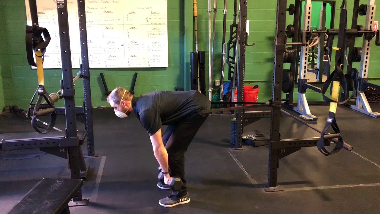 Dumbbell RDL (Band around hips) - YouTube