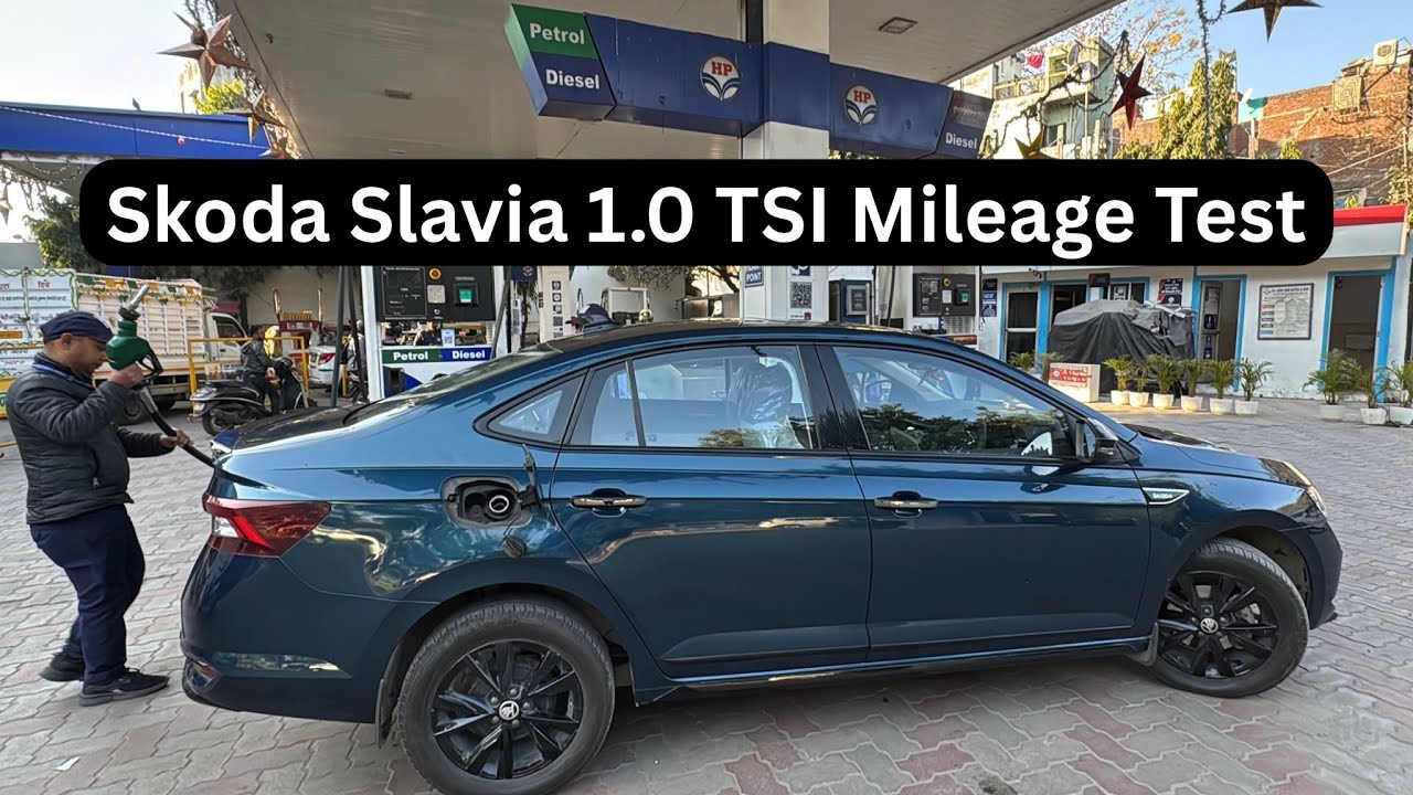 कितना देती है? | 1.0 TSI | Skoda Slavia Mileage Test | Petrol | Manual ...