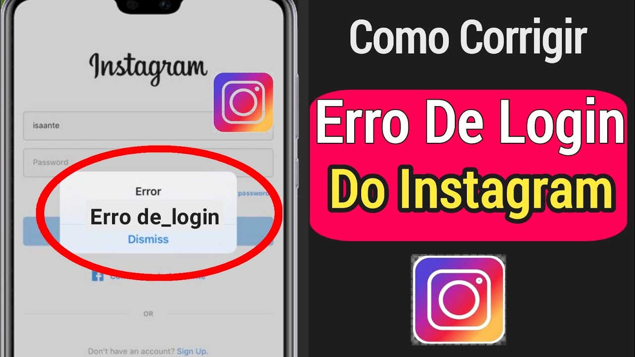 Como corrigir o problema de erro de login do Instagram || Problema de ...