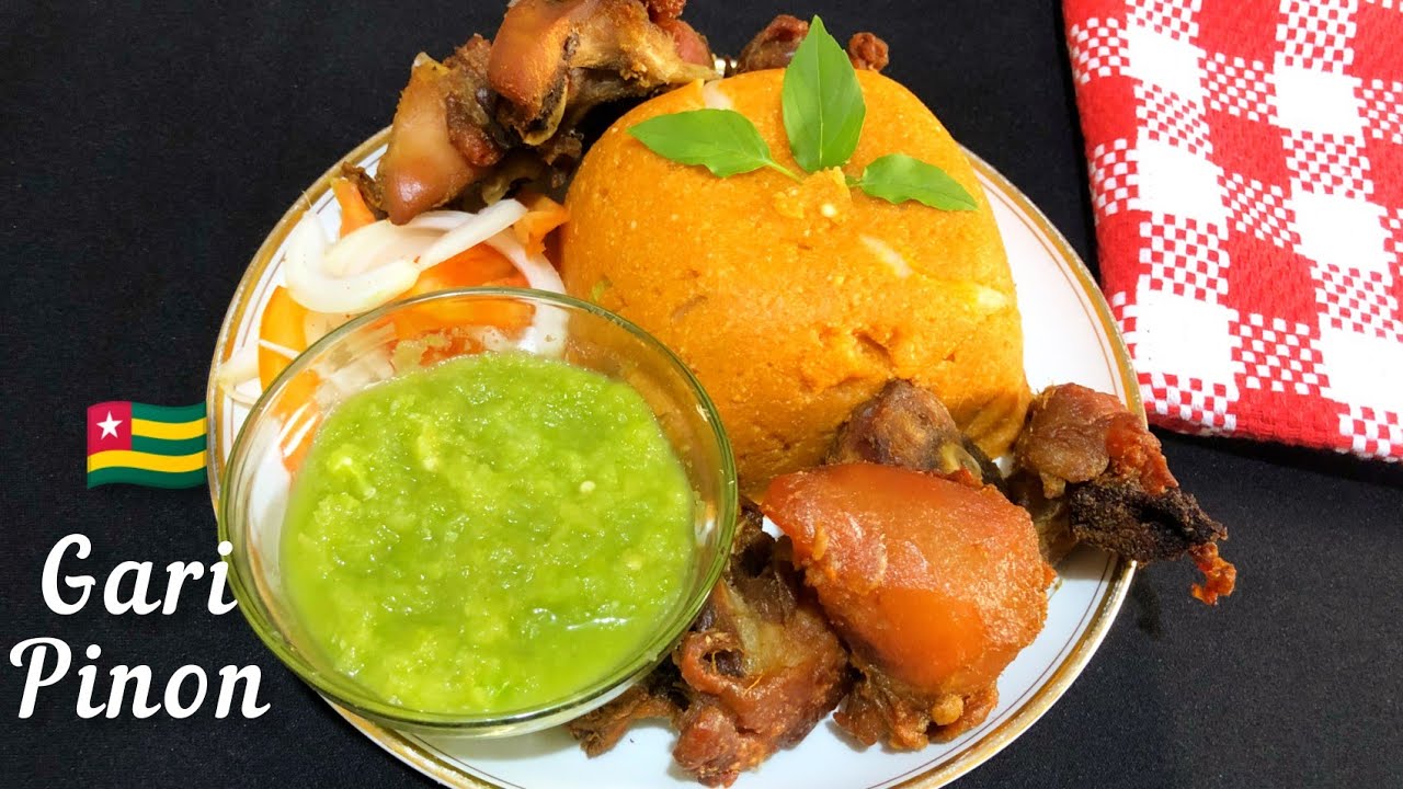 How to make tasty Gari Pinon ll Togo Street food - YouTube
