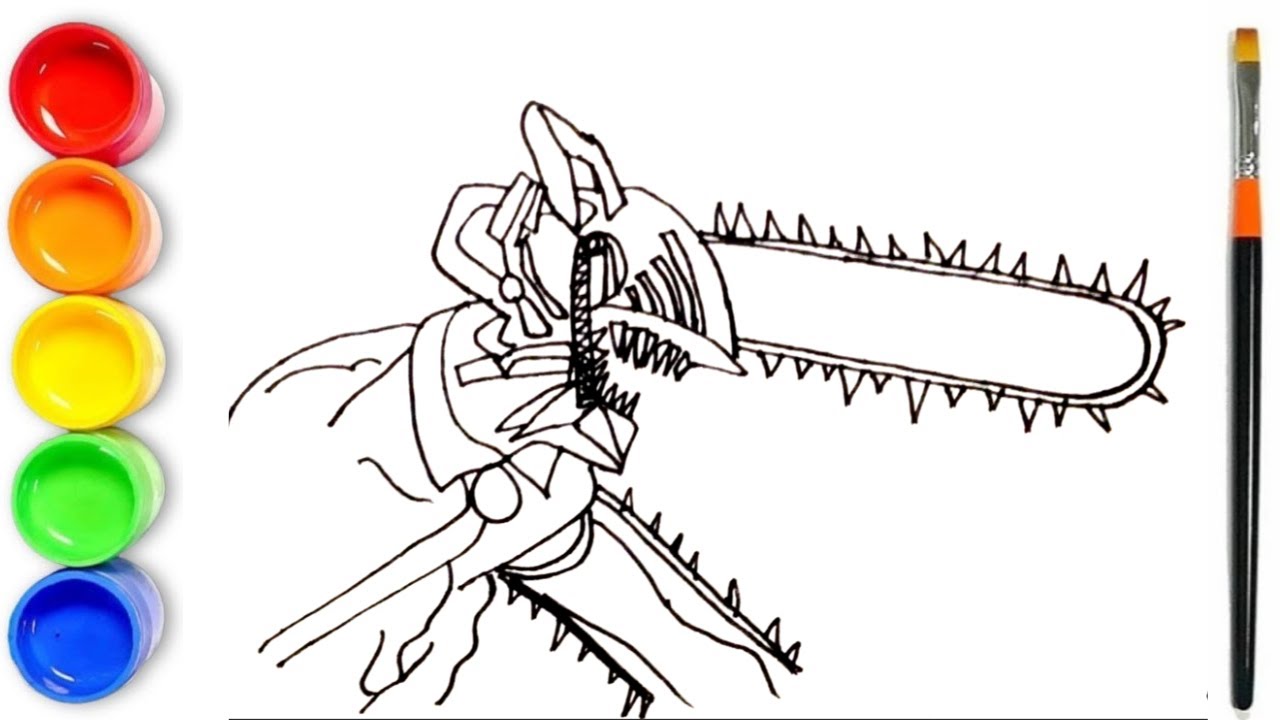Chainsaw Man Drawing, How to draw Chainsaw Man - YouTube