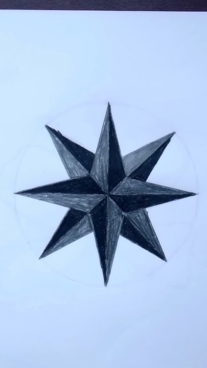 3d star drawing easy. How to draw a realistic star - YouTube