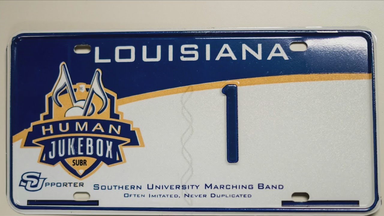 'Human Jukebox' on Louisiana license plates - YouTube