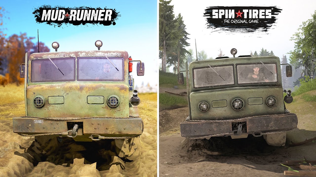 Mudrunner D-535 VS SpinTires D-535 - YouTube
