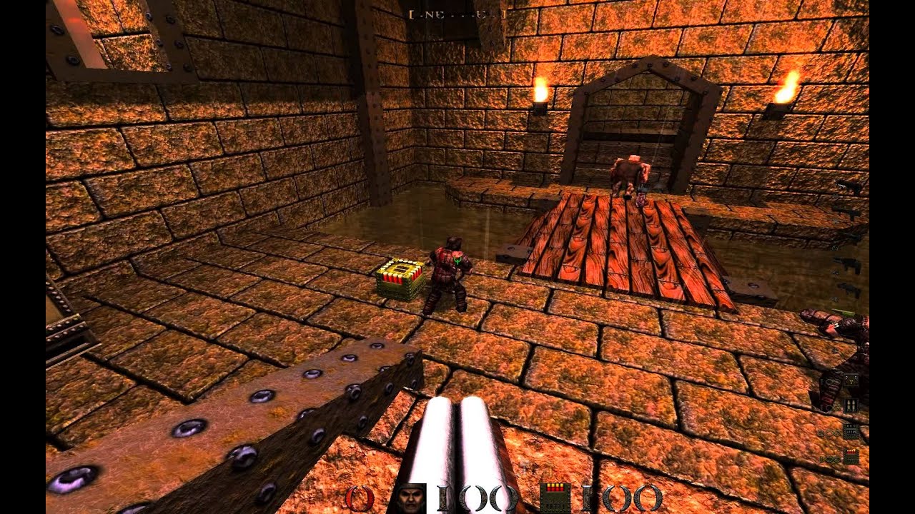 Quake blood puddles beneath corpses - YouTube