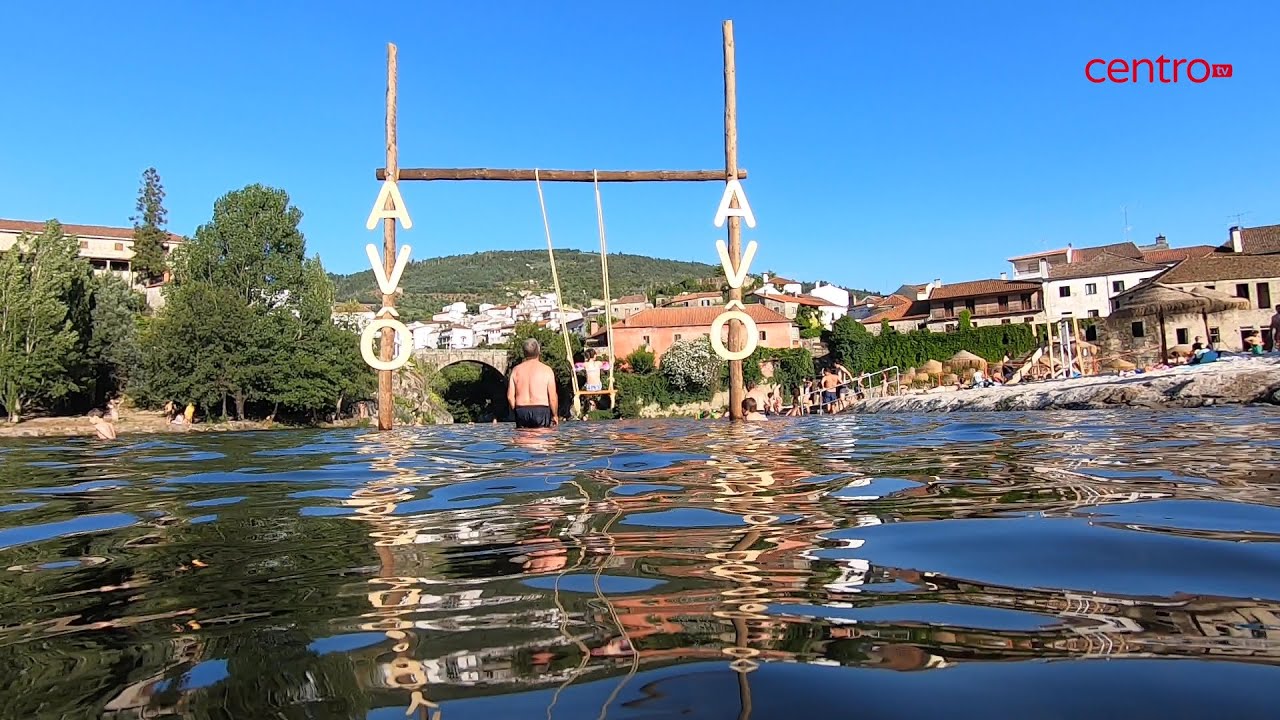 Baloiço em pleno rio Alva na praia fluvial de Avô faz sucesso ao vivo e ...