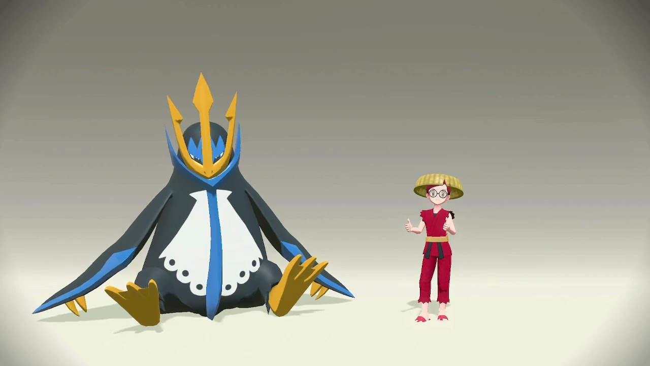 Different poses of Alpha Empoleon in Pokemon Legends Arceus - YouTube