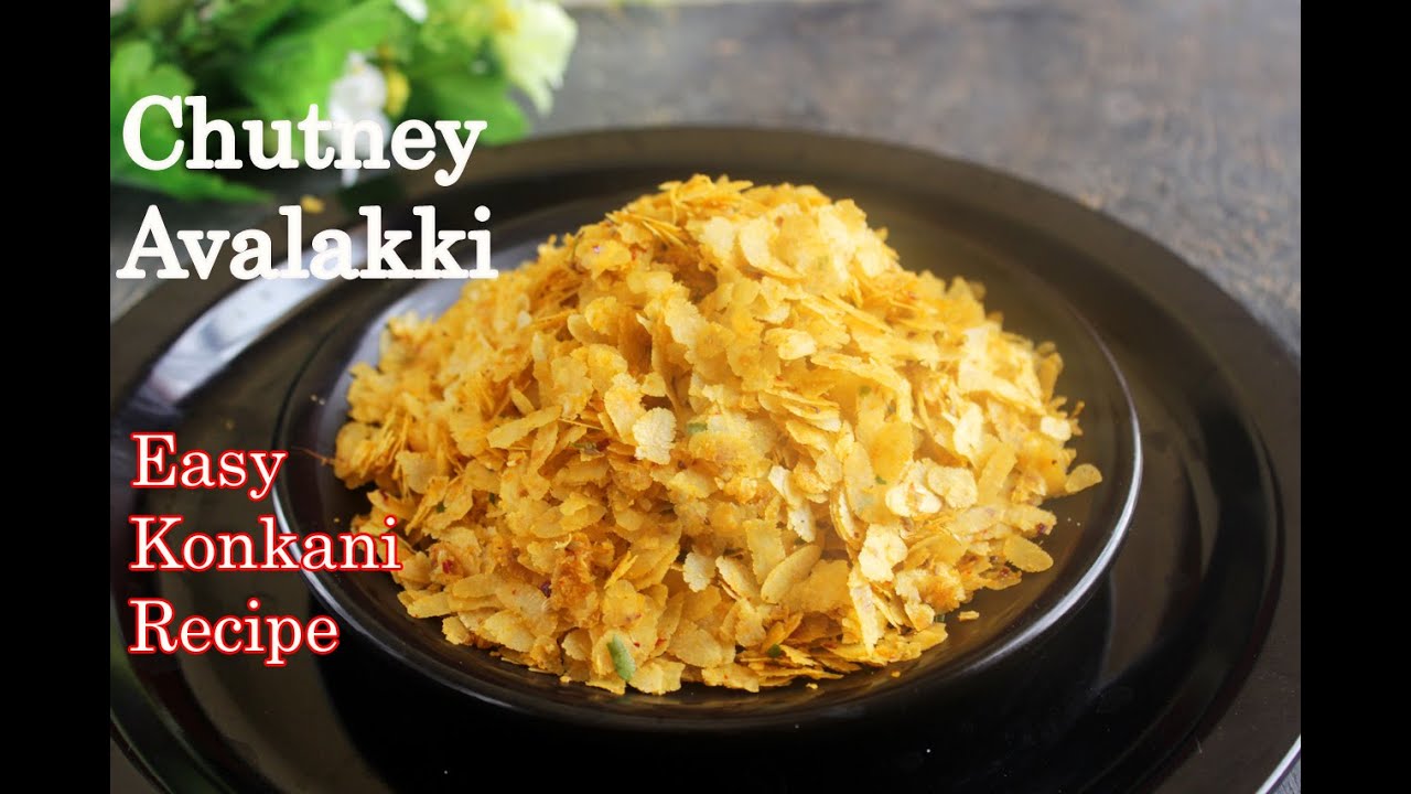 Paper Avalakki Recipe | Chutney Avalakki | Konkani Recipe - YouTube