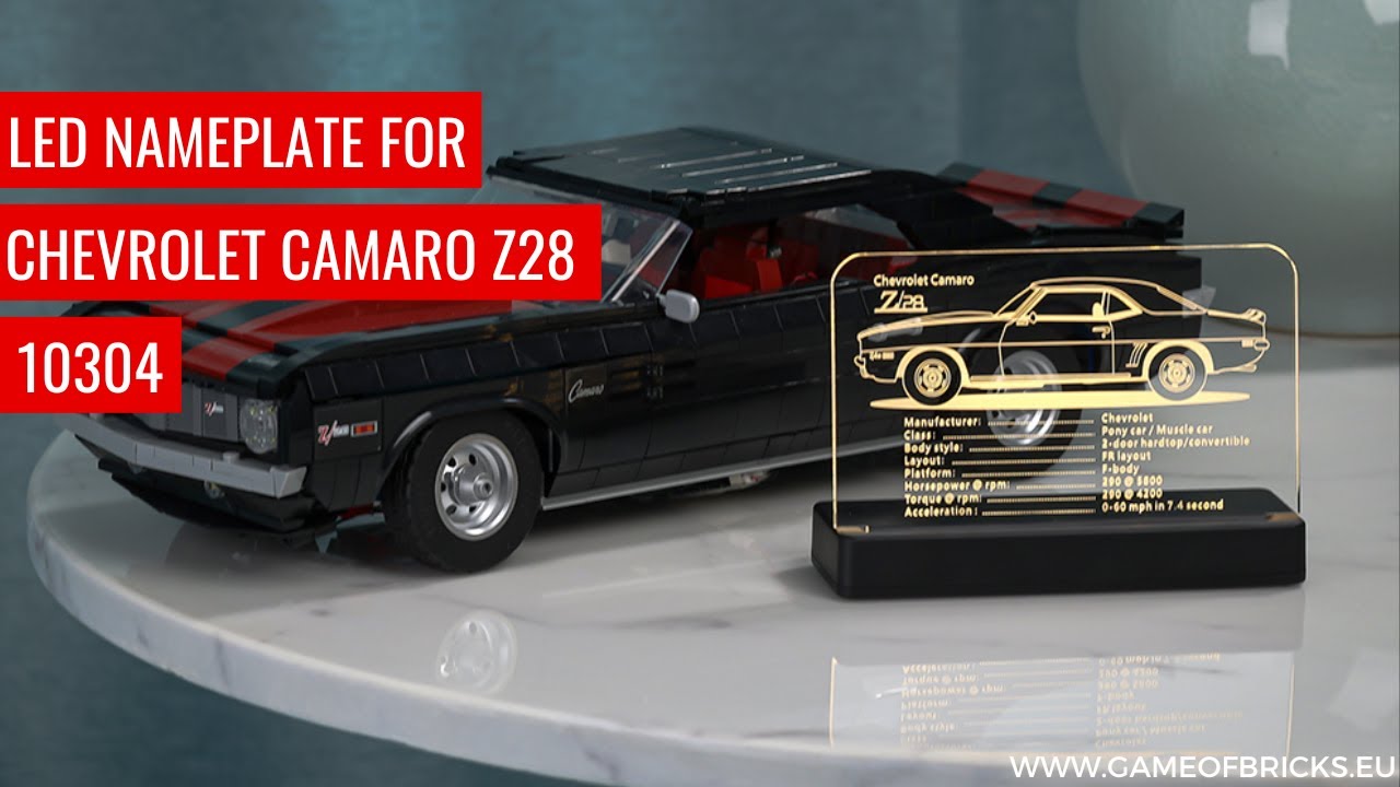 LED Light Kit for LED Nameplate for LEGO Chevrolet Camaro Z28 10304 ...