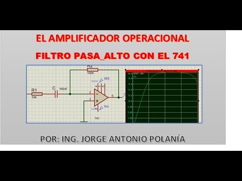 Diseño de un Filtro activo Pasa alto con el 741 - YouTube