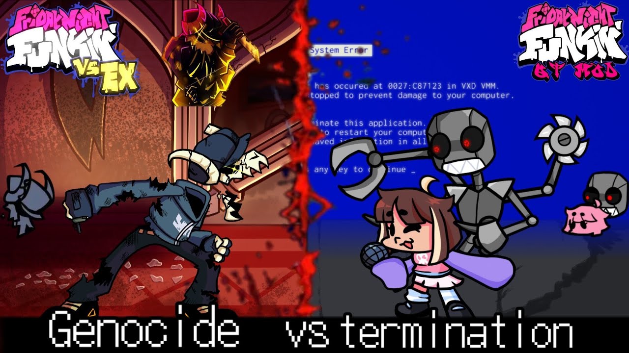 【FNF MASH UP】Tabi vs kb (Qt) termination vs Genocide Remix - YouTube