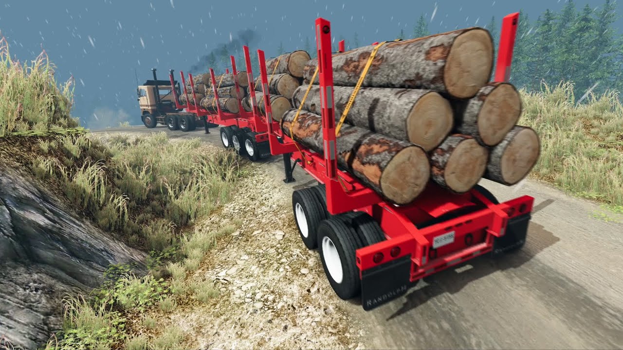 Extreme Logging Wood Truck Driving Skills Heavy Equipment Loading ...