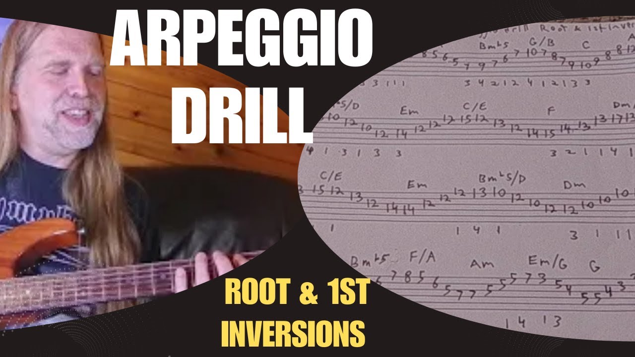 Guitar Triad Arpeggio drill Using Root & 1st Inversion Arpeggios - YouTube