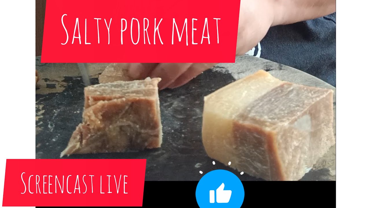 CUTTING /SLICING SALTY PORK MEAT FOR SOUP . - YouTube