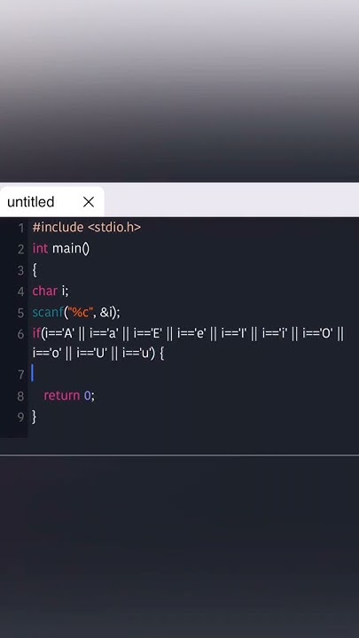 Find vowel and consonant in c programme. #c #shorts - YouTube