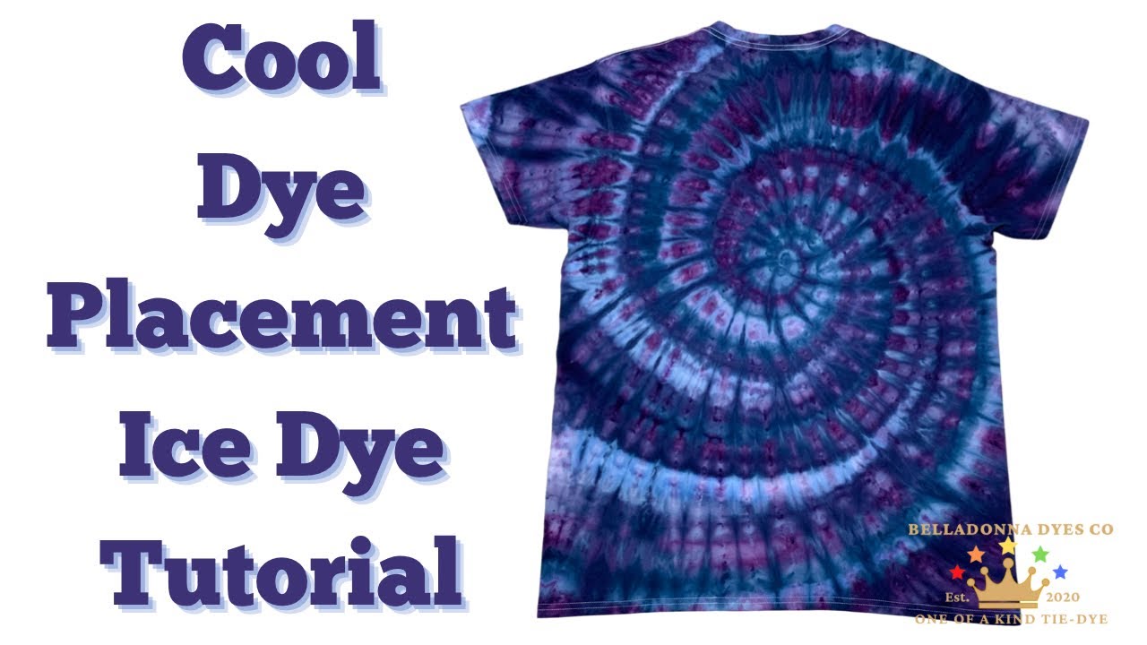 Tie-Dye Designs: Cool Dye Placement Ice Dye Spiral - YouTube