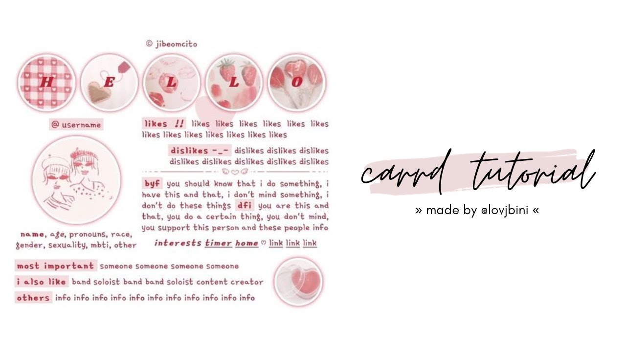 interactive & easy carrd tutorial — © jibeomcito - YouTube