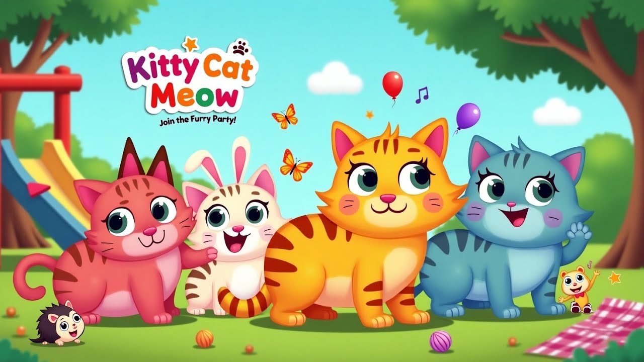 Kitty Cat Meow | Fun & Educational | Toddlers Song for Kids | Learn ...