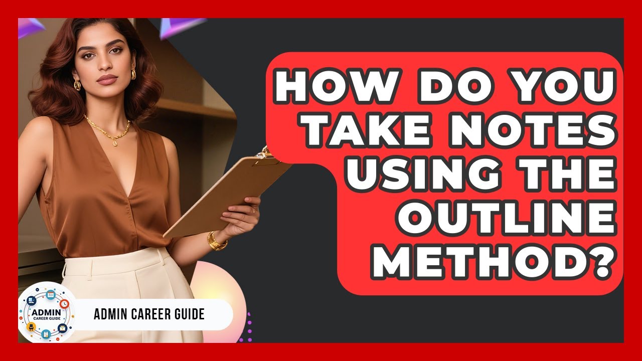How Do You Take Notes Using The Outline Method? - Admin Career Guide ...