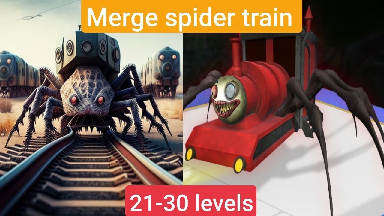 Merge Spider Train 21-30 levels / Merge Horror: Choo Choo Train ...