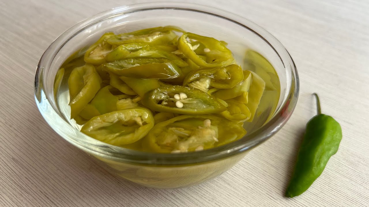 Pickled Green Chillies Recipe | Homemade Pickled Green Chillies - YouTube