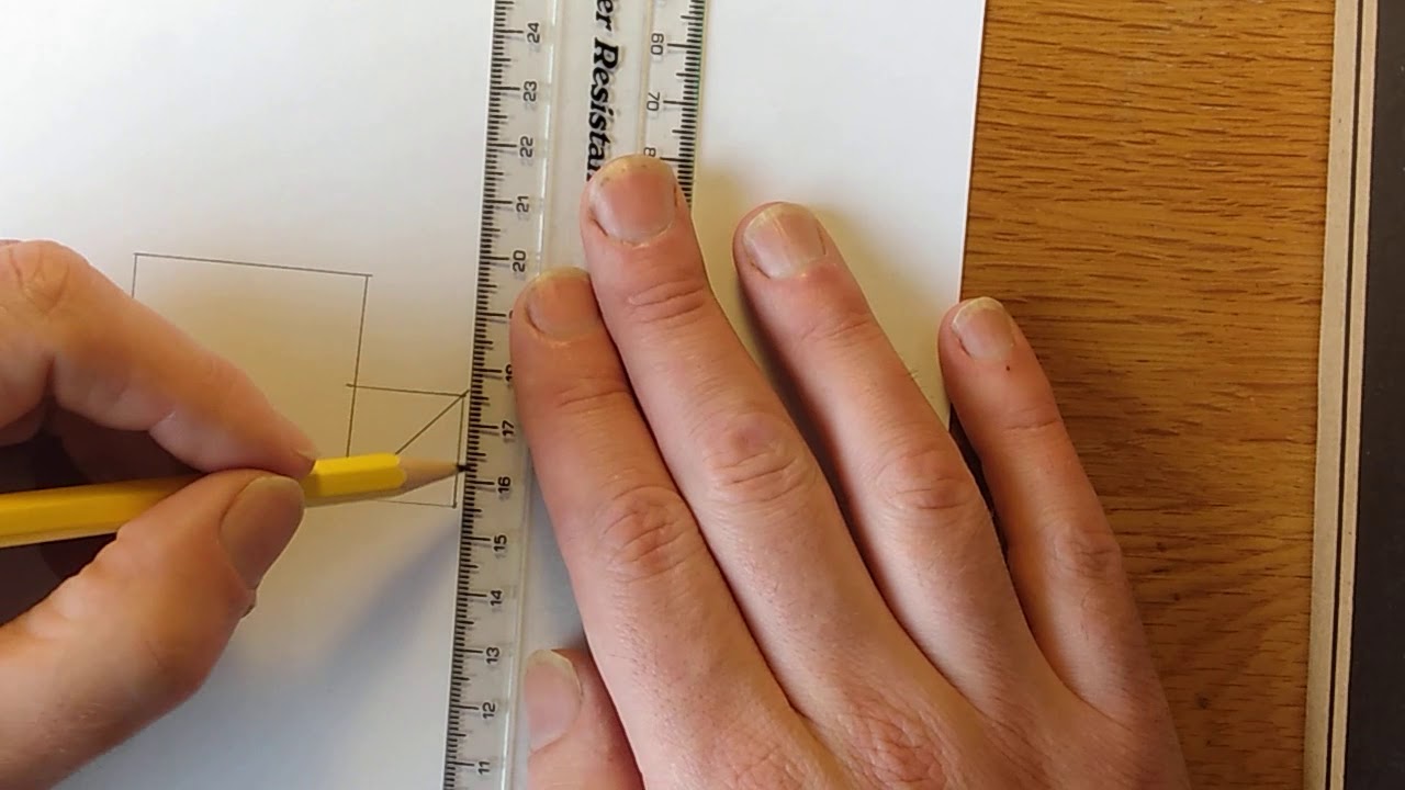 Oblique drawing on plain paper - YouTube