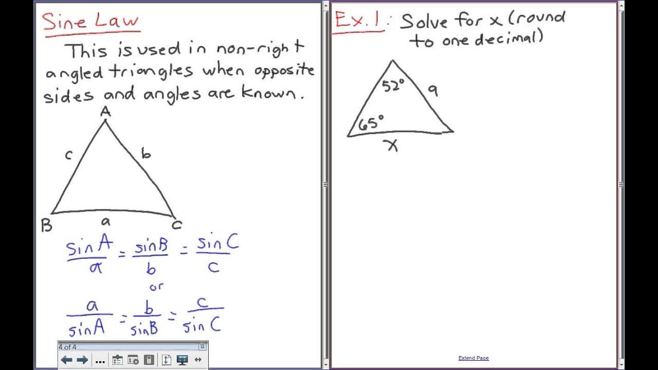MCF3M - Sine Law - Part 1 of 3 - YouTube