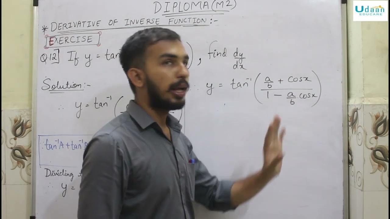 Derivatives | Applied Mathematics | Sem 2 | MSBTE | FY Diploma | INVERSE function EX Q12 #maths ...