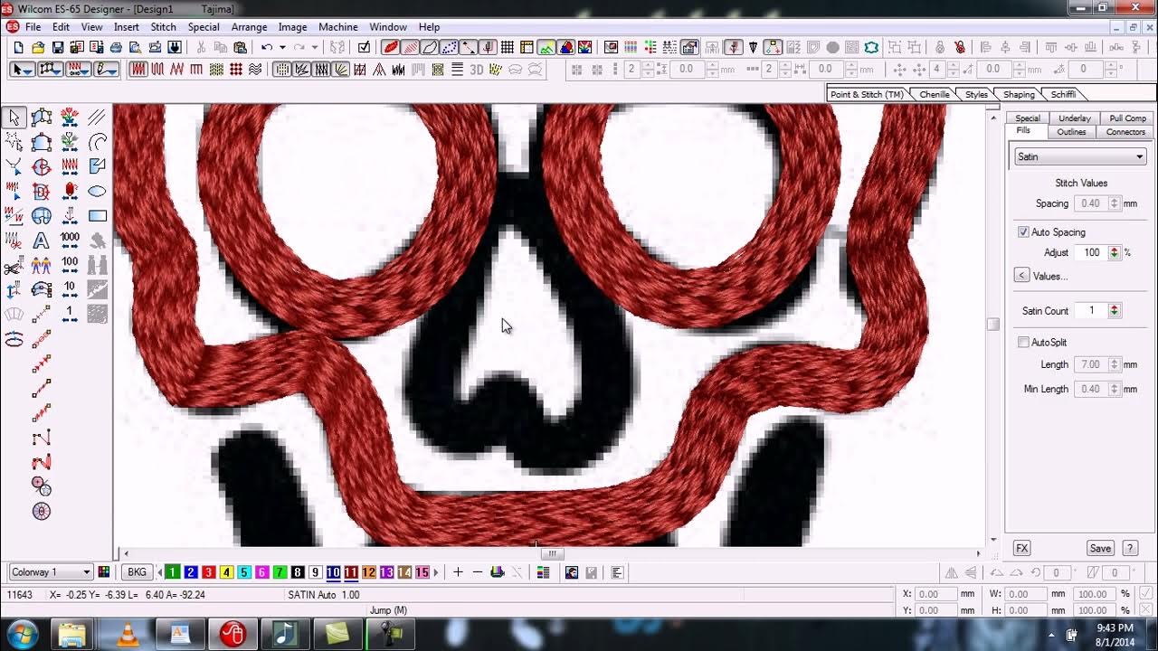 Wilcom Complete Design Part 1 English #wilcom #tutorial #embroidery #english #learning #learn ...