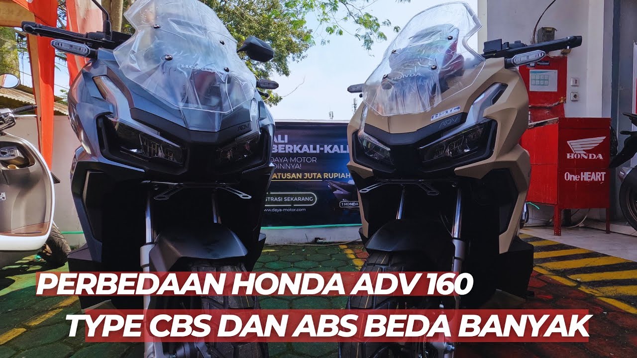 Perbedaan Honda ADV 160 Terbaru 2024 TYPE CBS Dan ABS - YouTube