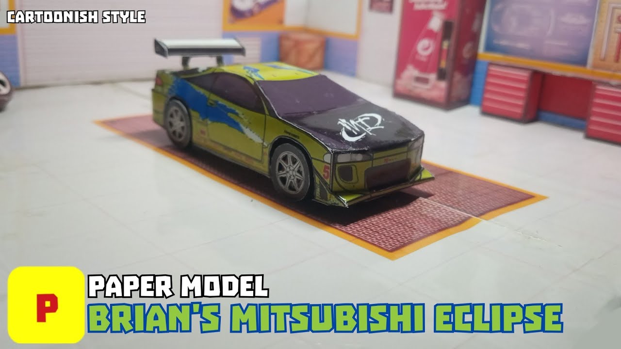 [Paper craft] How to make, Brian's Mitsubishi Eclipse Paper model ...