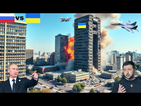 30 saniye önce, Kiev şehrindeki Ukrayna iş merkezi Rus Yak-141 tarafından bombalandı