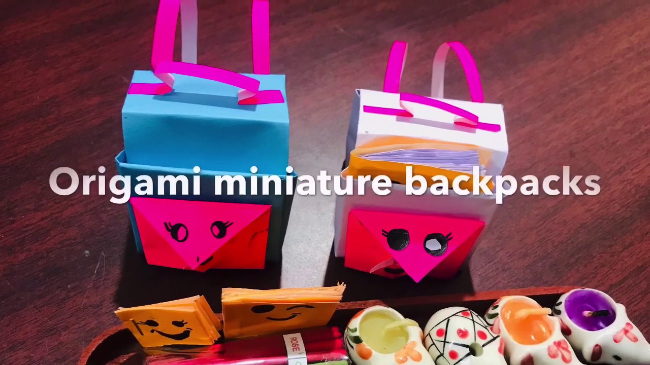 Cute origami backpack | DIY - YouTube