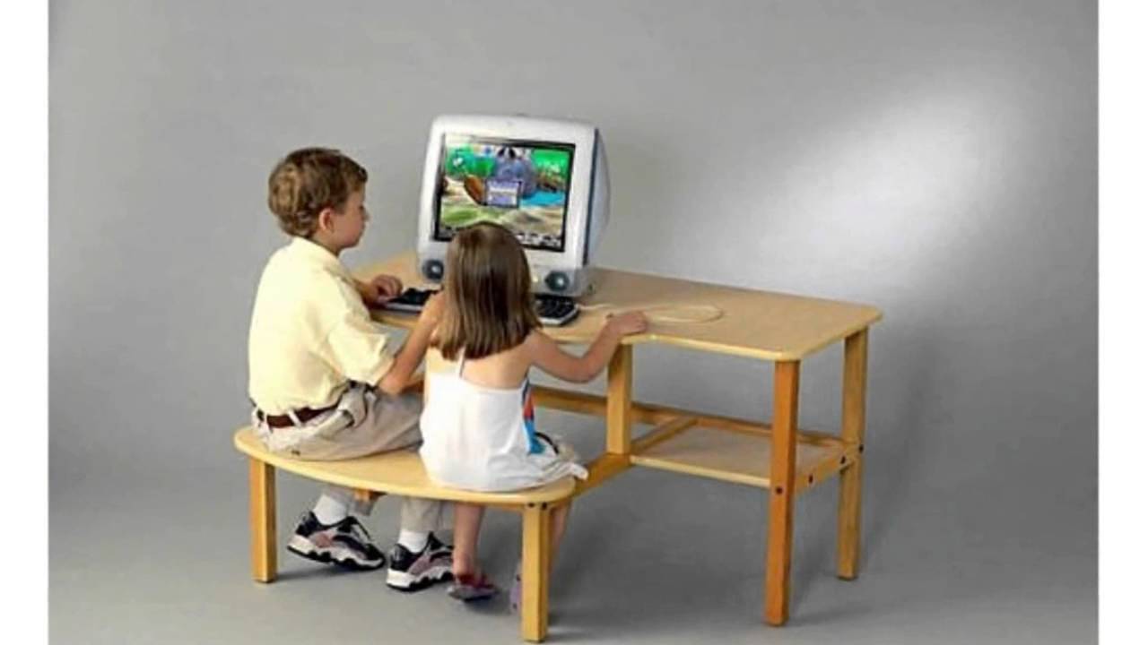 Wild Zoo Furniture Childs Wooden Computer Desk For 1 To 2 Kids, Ages 2 ...