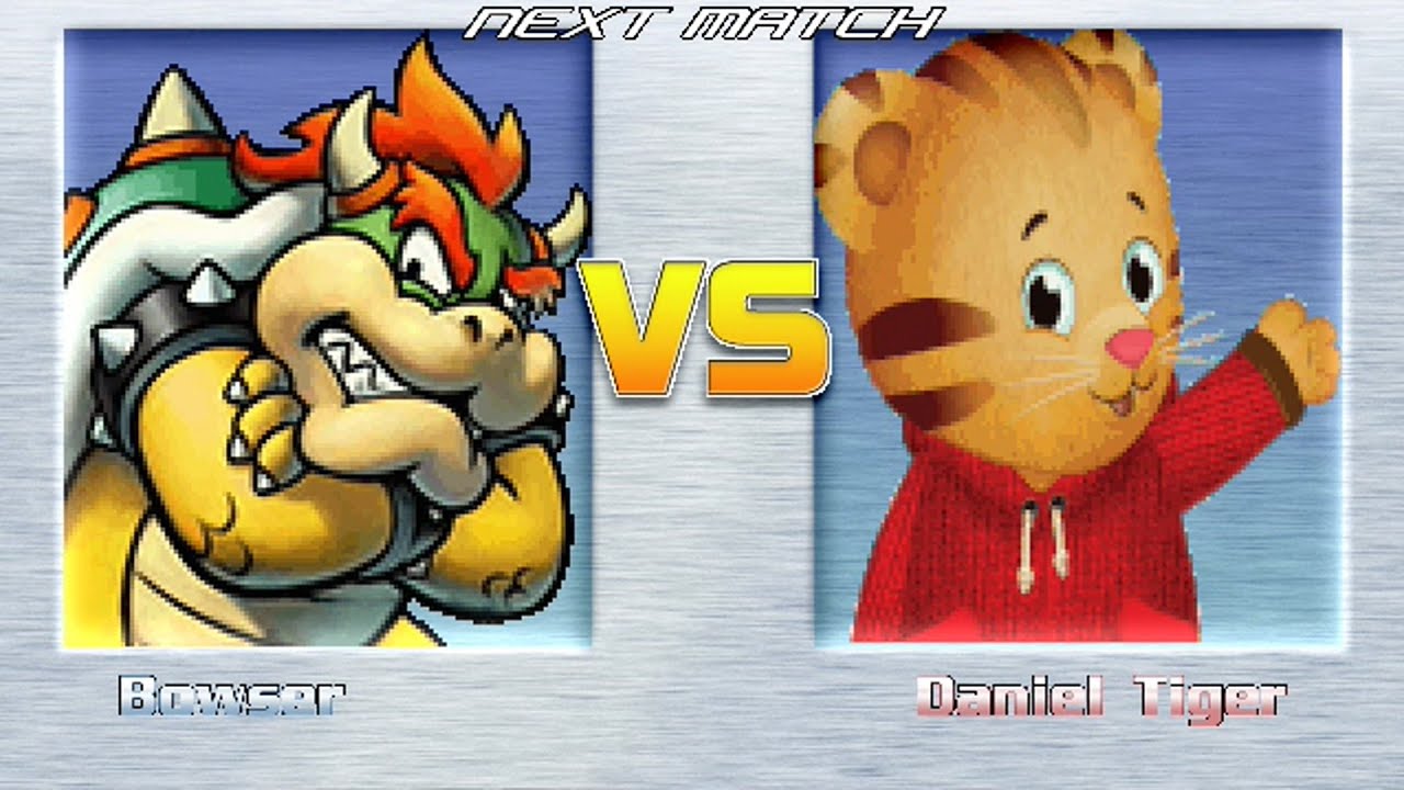 M.U.G.E.N BATTLES | Bowser vs Daniel Tiger | Super Mario Bros. vs ...