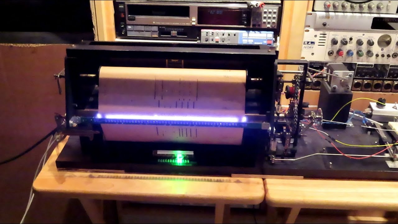 Player piano electronic prototype playing paper roll song. - YouTube