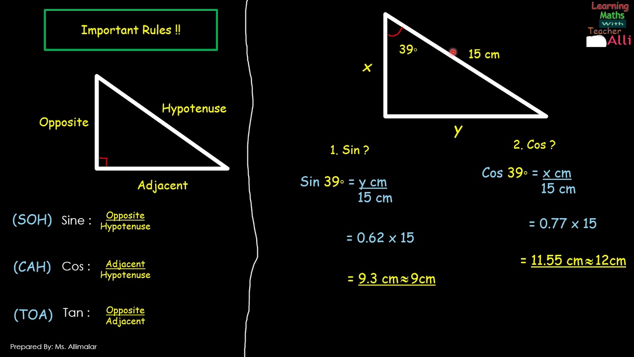 How To Learn Sine Cos Tan EASILY Grade 7 8 9 YouTube