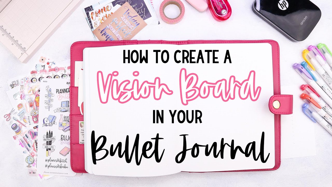 2020 Vision Board In My Bullet Journal - YouTube