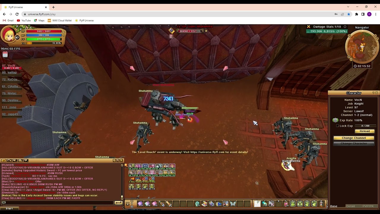 Flyff Universe - Knight - Giant Shuhamma - YouTube