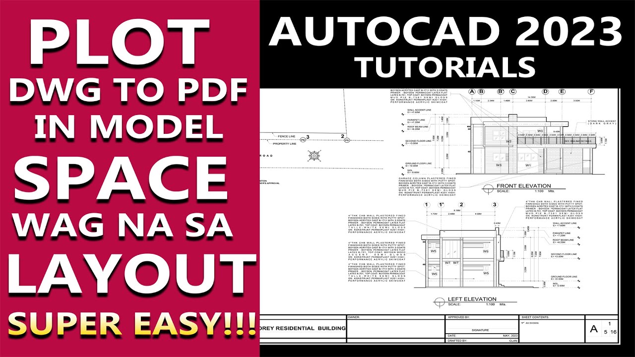 AUTOCAD 2023 PLOTTING SET UP IN MODEL SPACE DWG TO PDF| AUTOCAD 2023 ...